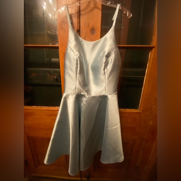 Alyce Paris | Dresses | Alyce Paris Light Blue Satin Dress 2 | Poshmark